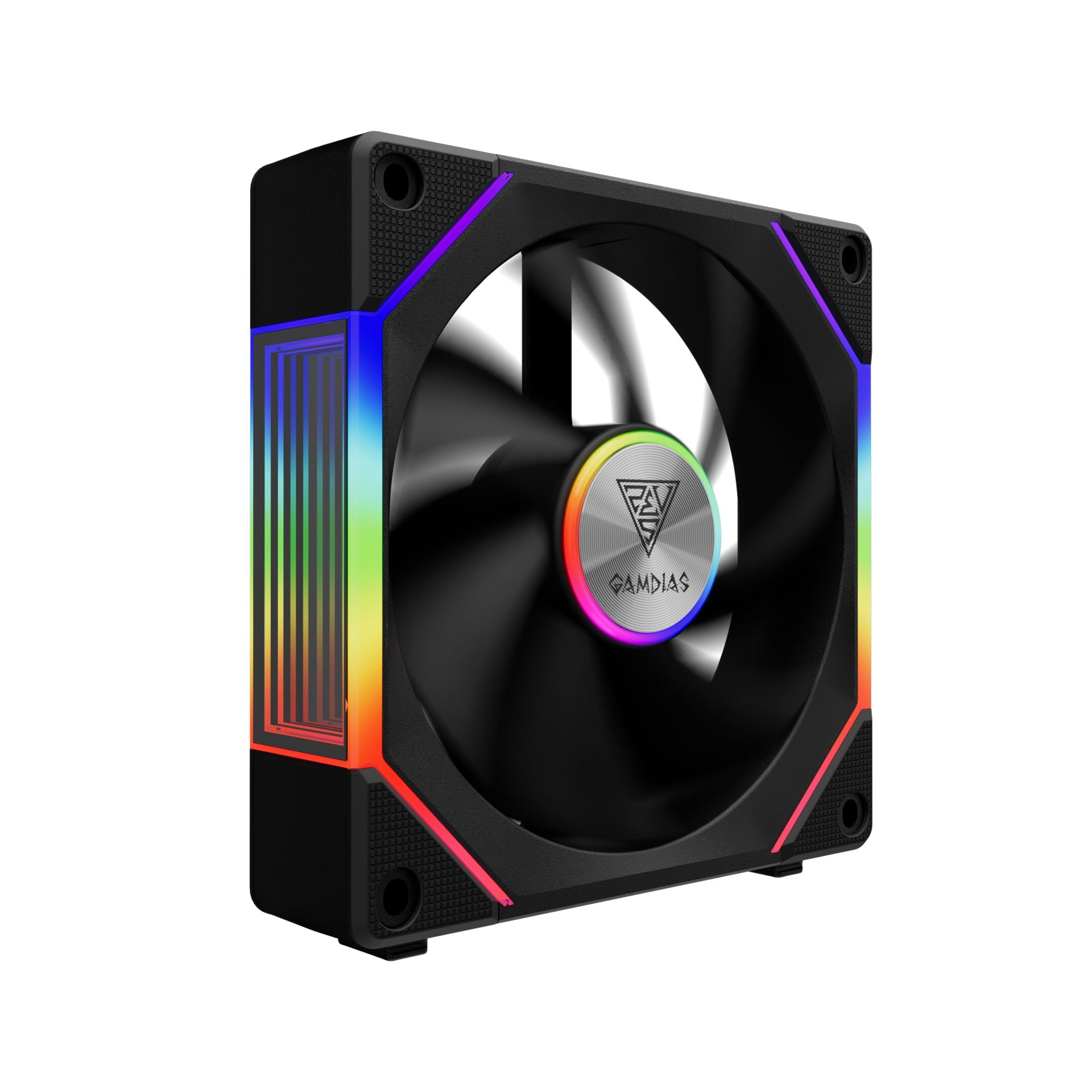 Gamdias - Kit com 3 Fans AEOLUS P2 Reverse c/ Controladora ARGB Preto ...