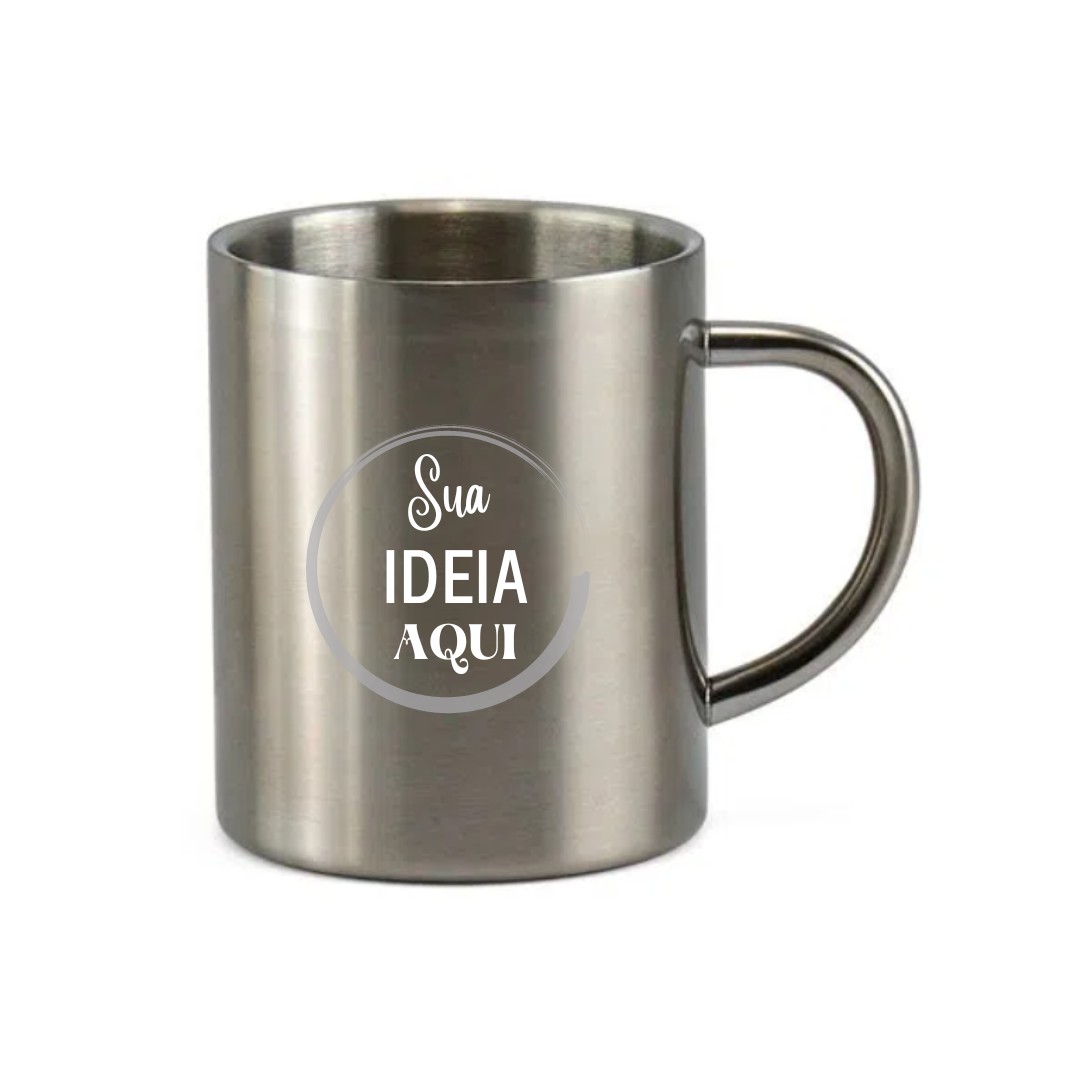 Caneca Personalizada em Aço Inox - 400ml - Hoi Personalizados