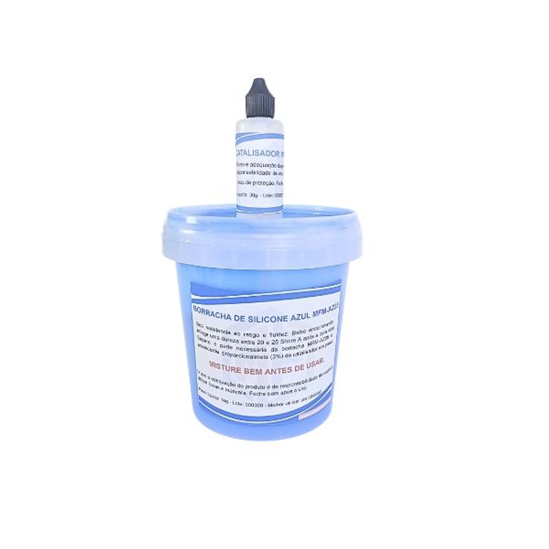 Silicone Azul p/ Fundir Resinas e PU MFM - 1,030 Kg | Qualidade e Dura ...