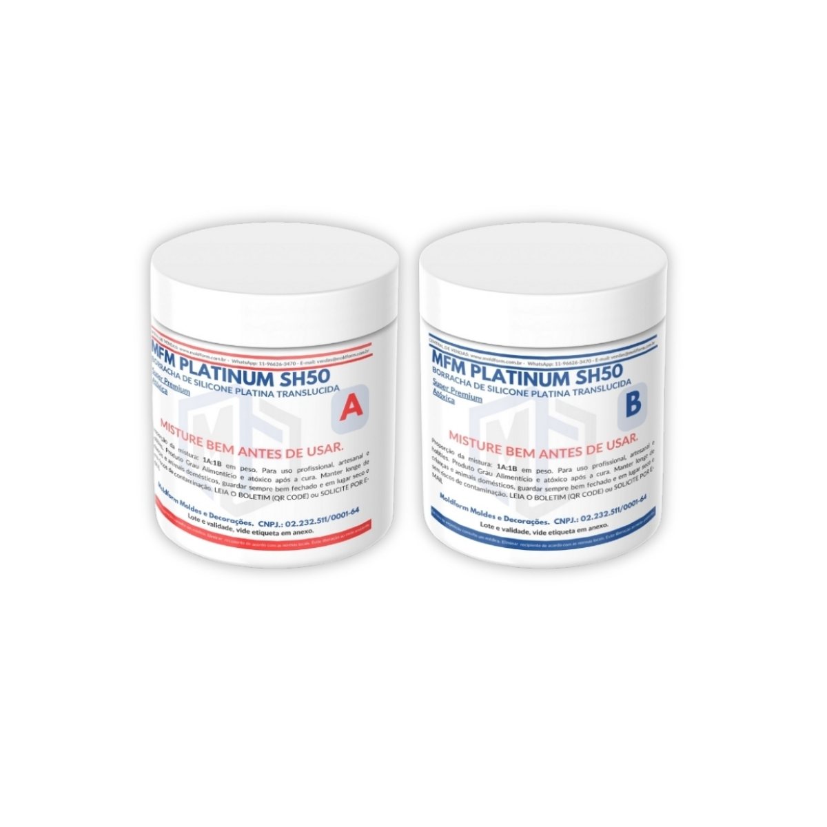 Silicone Platinum 50 Shore A MFM SH50 - Silicones em Geral, Plásticos ...
