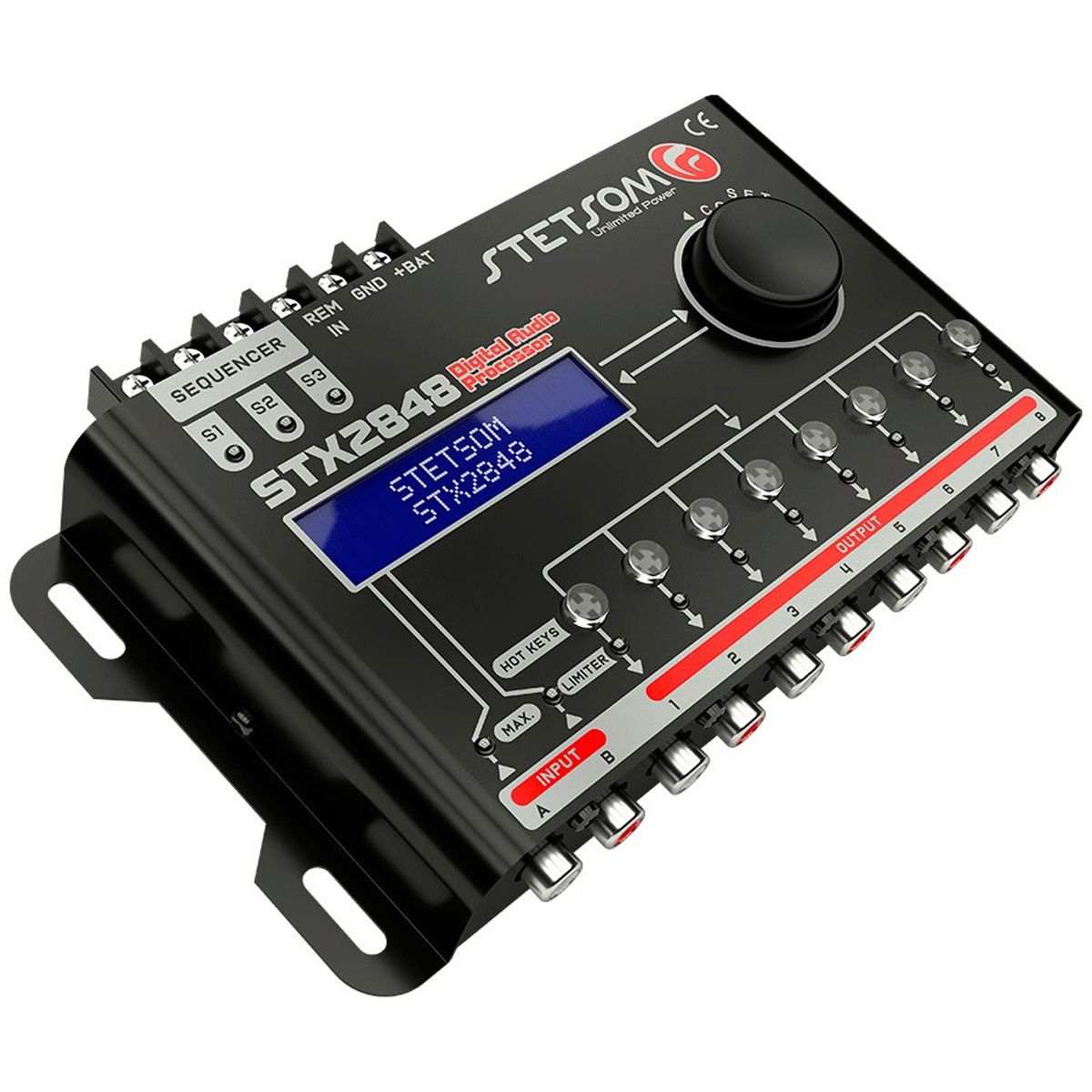 Processador de Áudio Digital STX2848 2 Canais 8 Saídas 15 Bandas ...