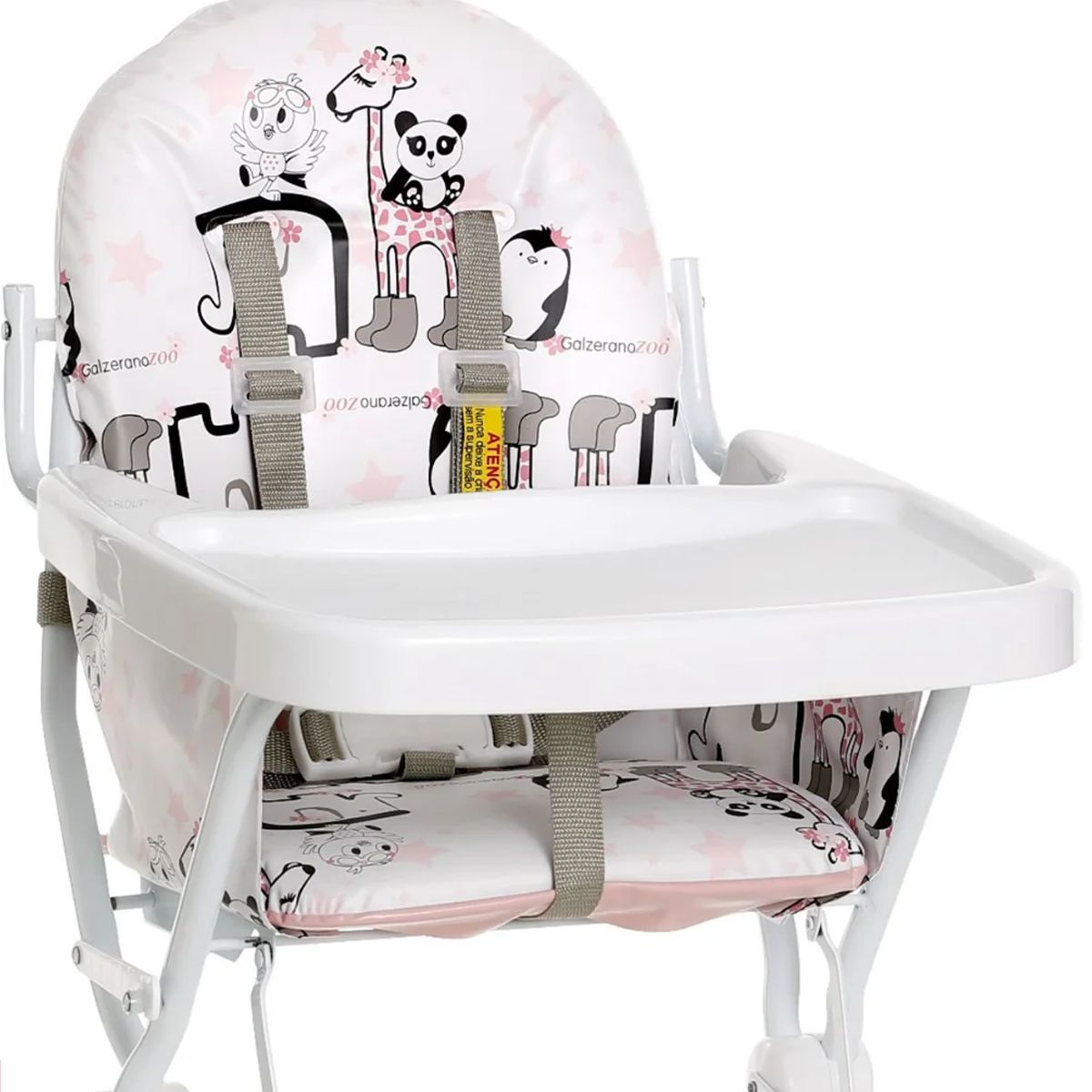 Cadeira Alta De Alimentação Bebê Criança Nick Zoo Até 23Kg Galzareno ...