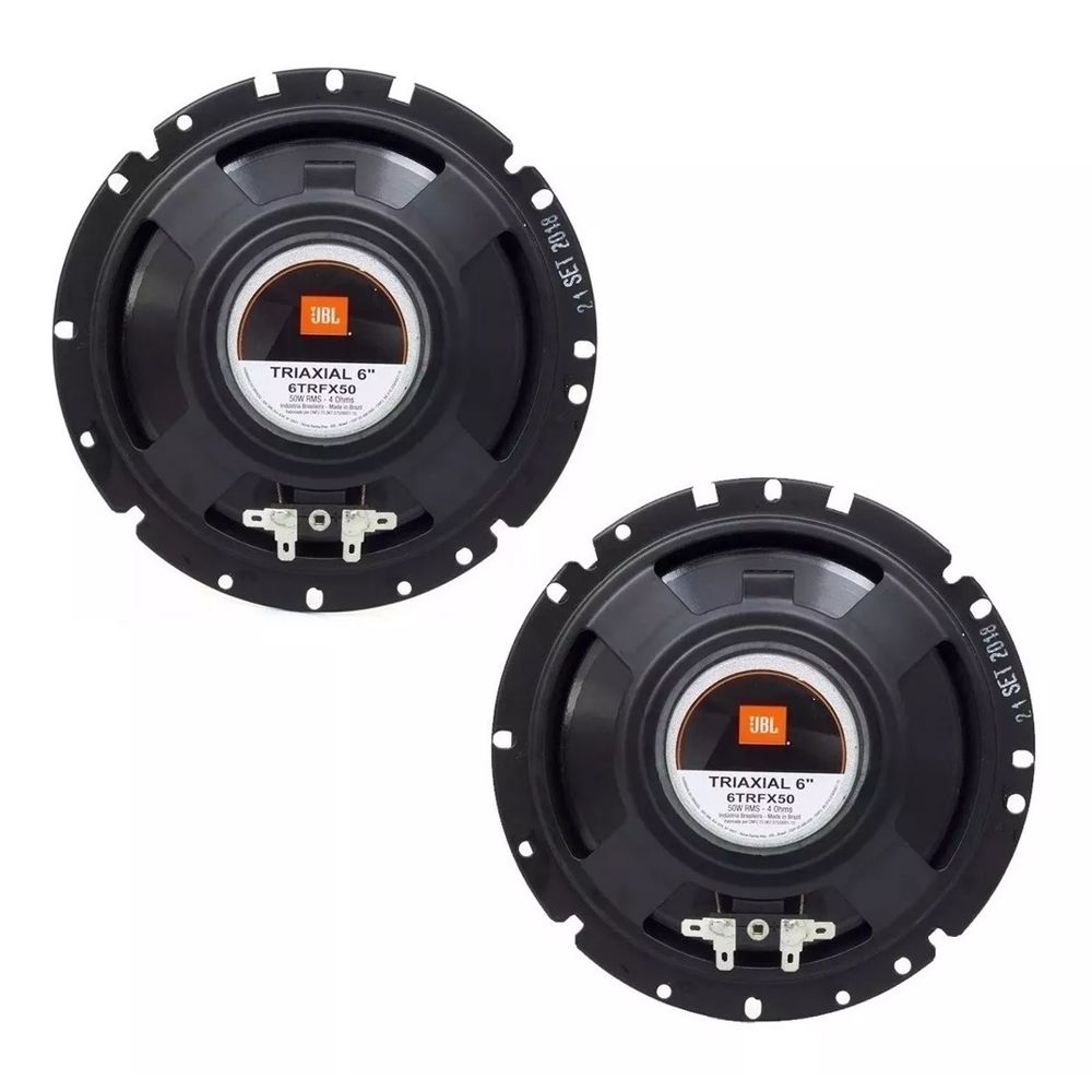 Alto Falante Selenium Flex 3 6TRFX50 6" 100W RMS 4 Ohms Triaxial Bobina Simples Preto e Laranja ...