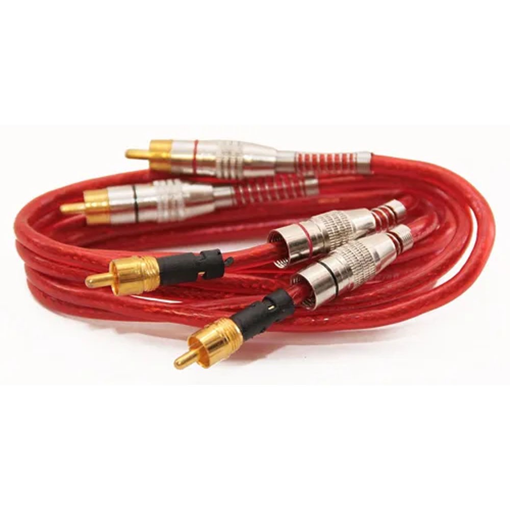 Kit Cabo Rca 1 Metro Dupla Blindagem + Cabo Rca 5 Metros - Tech One ...