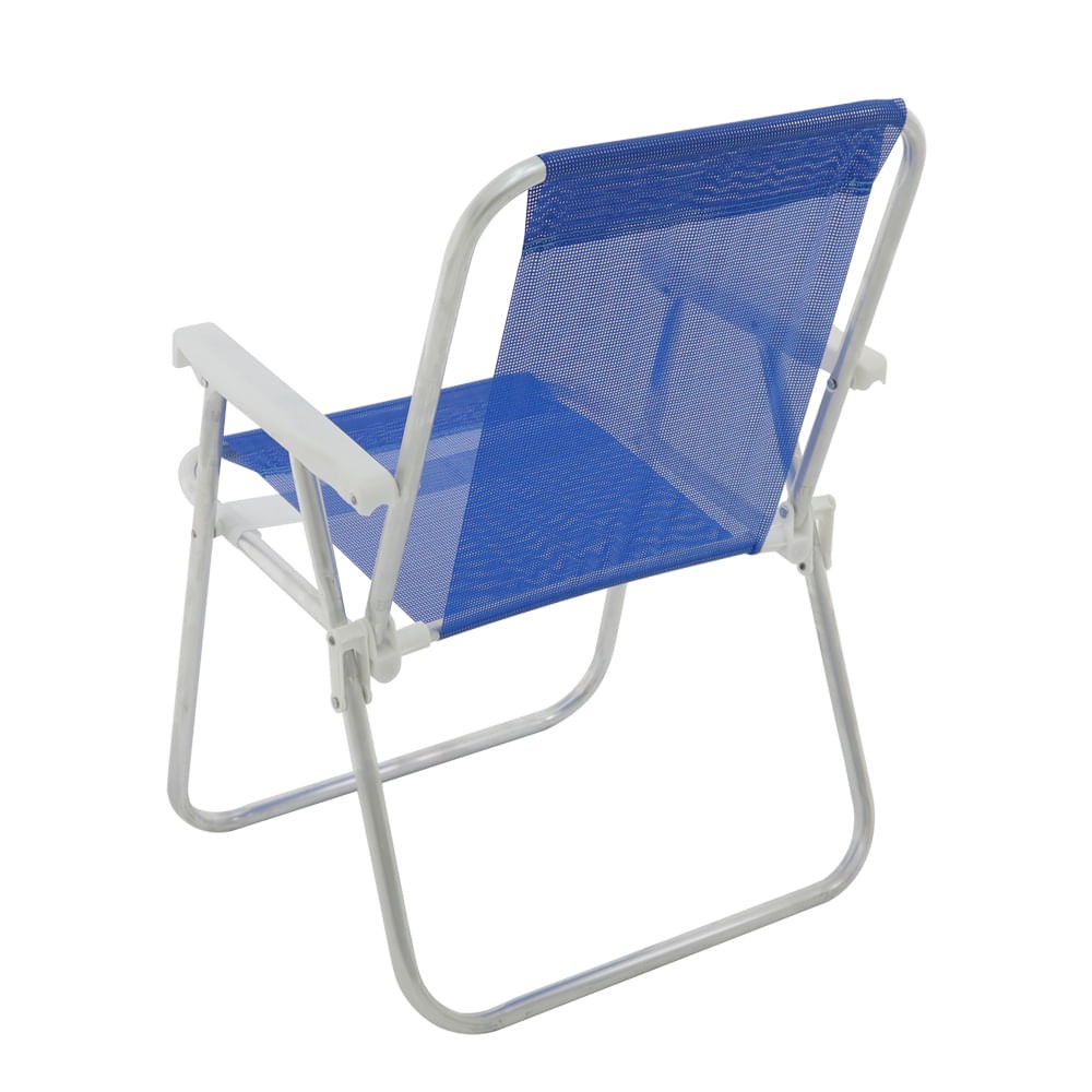 Cadeira de Praia Alta Lazy Alumínio Sannet Azul - Bel - Auto Equip