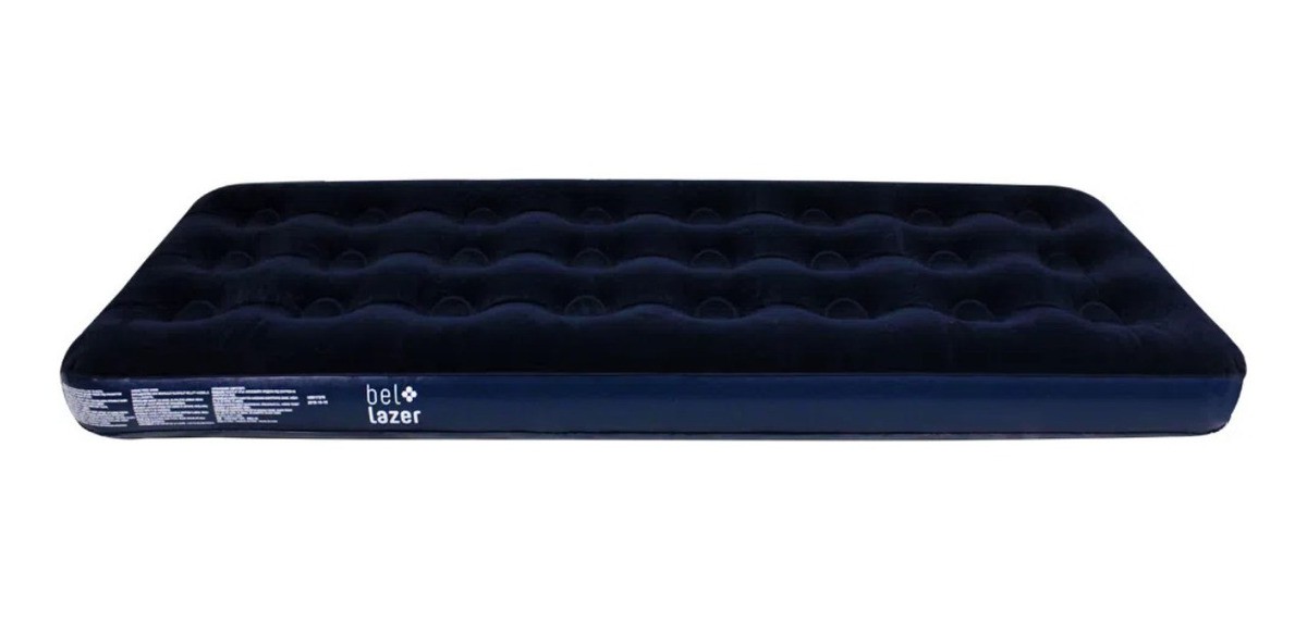 Kit 2 Colchões Infláveis Solteiro Azul Com Bomba de Ar Compacta Bestway ...