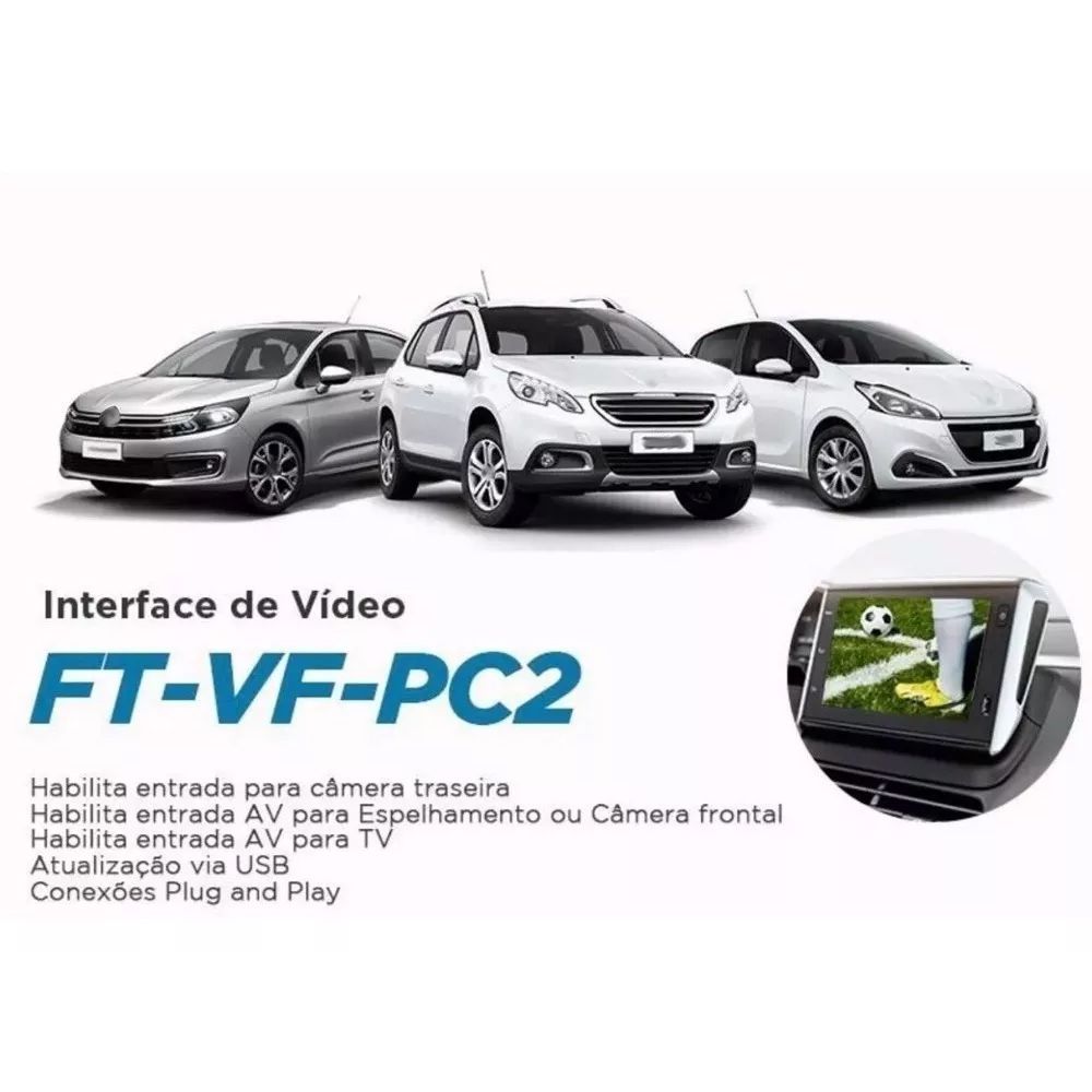 Interface Desbloqueio De Tela Vídeo Citroen Peugeot Ft-Vf-Pc2 Faaftech - Auto Equip