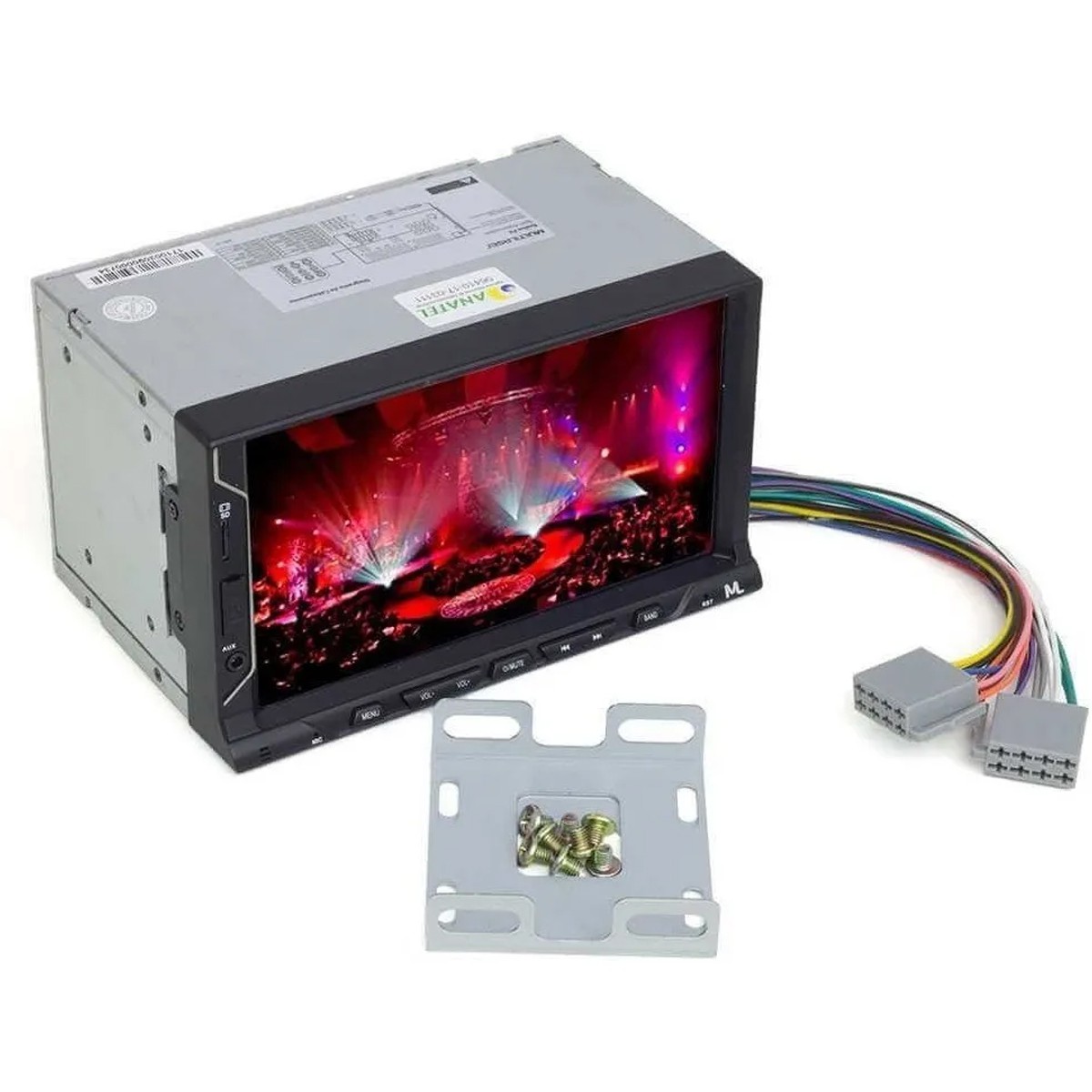 Kit Central Multimídia Multilaser Evolve Fit S P3340 7" + Câmera de Ré ...