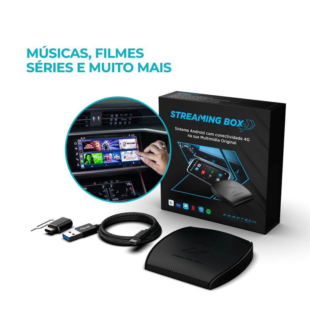 Streaming Box + Plus Aplicativos Gps Multimídia Carplay Faaftech - Auto ...