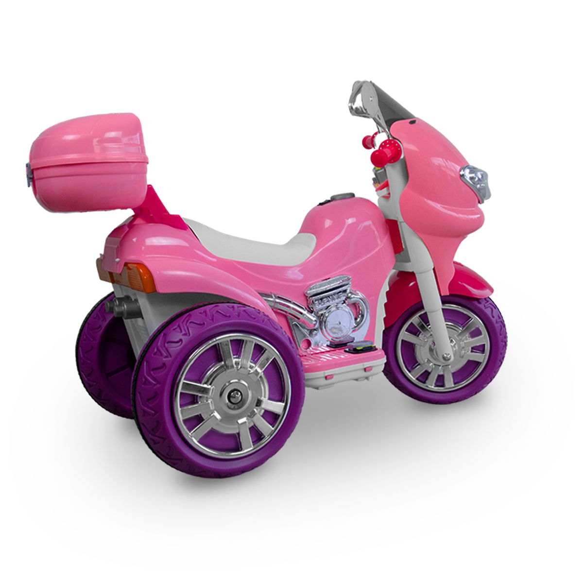 Mini Moto Elétrica Rosa Sprint Turbo 12V com Capacete - Biemme - Auto Equip
