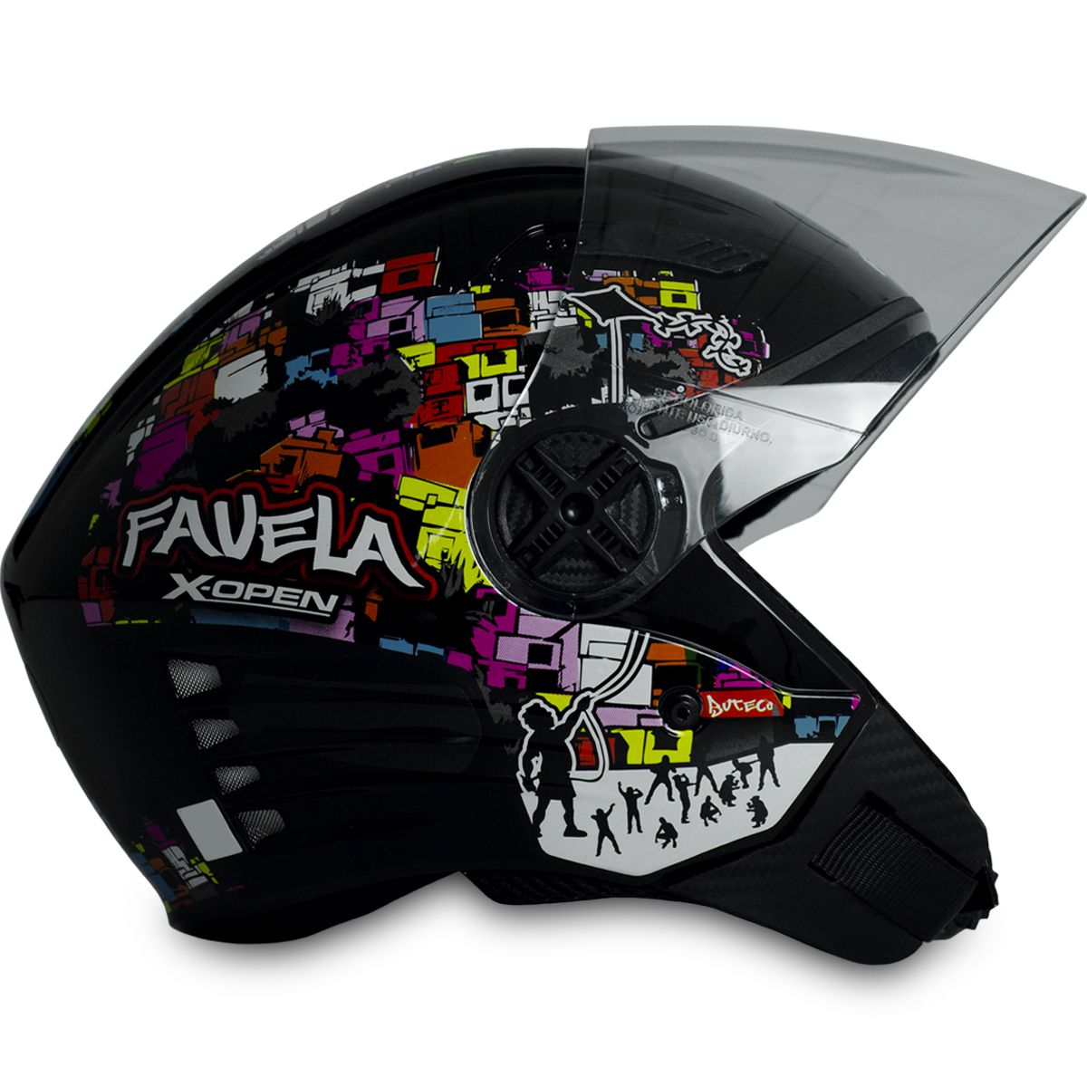 Capacete X Open Favela - Fw3 - Auto Equip
