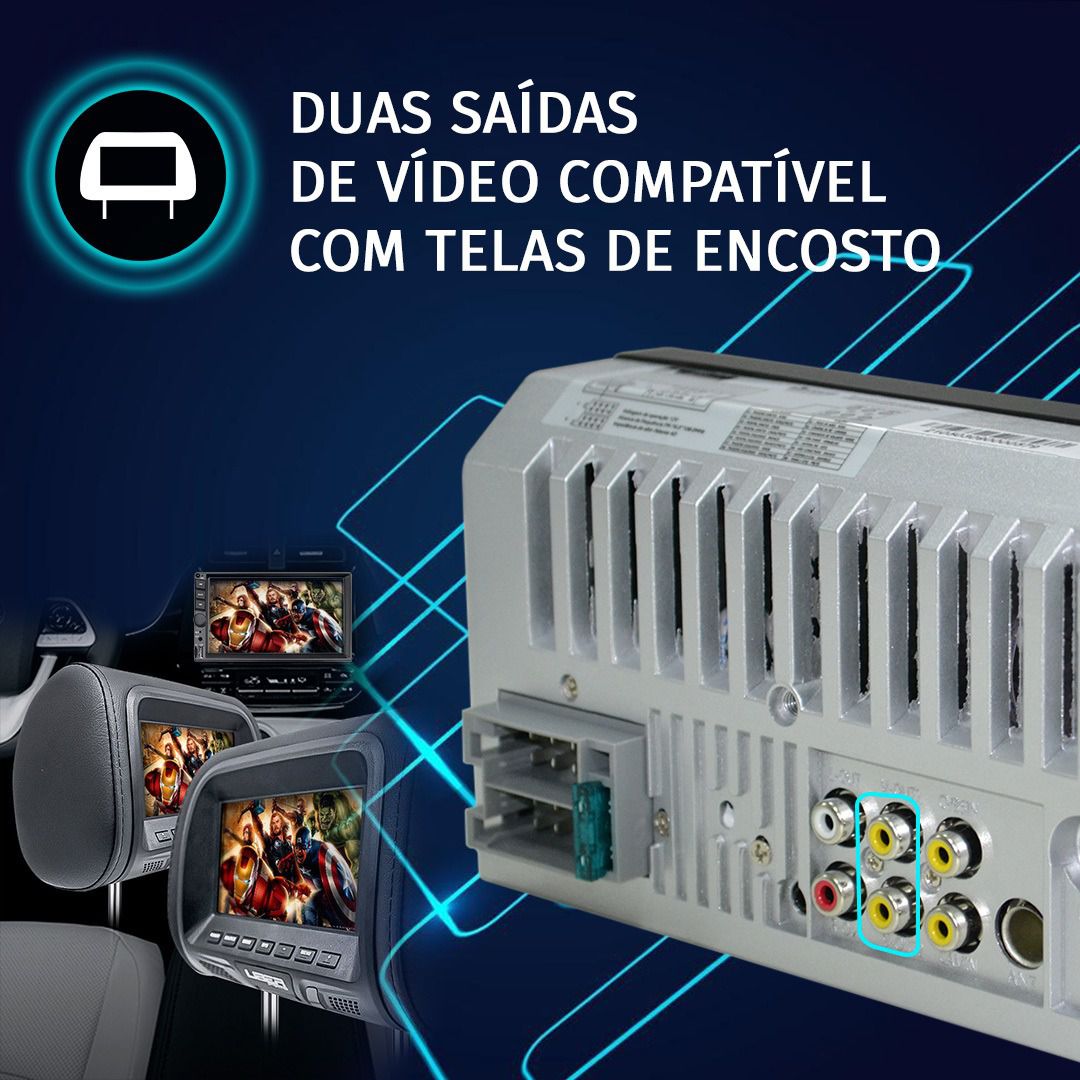 Multimídia DVD 7 Polegadas Mp5 Multilaser Evolve GP350 Mirage - Auto Equip