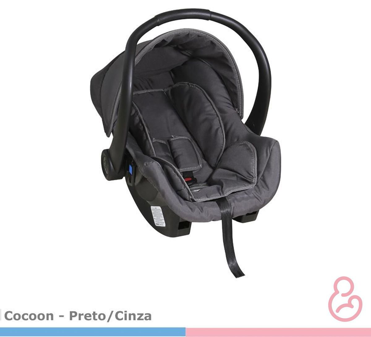 Bebê Conforto Cocoon Crianças até 13Kg 8181PC Preto/Cinza - Galzerano ...