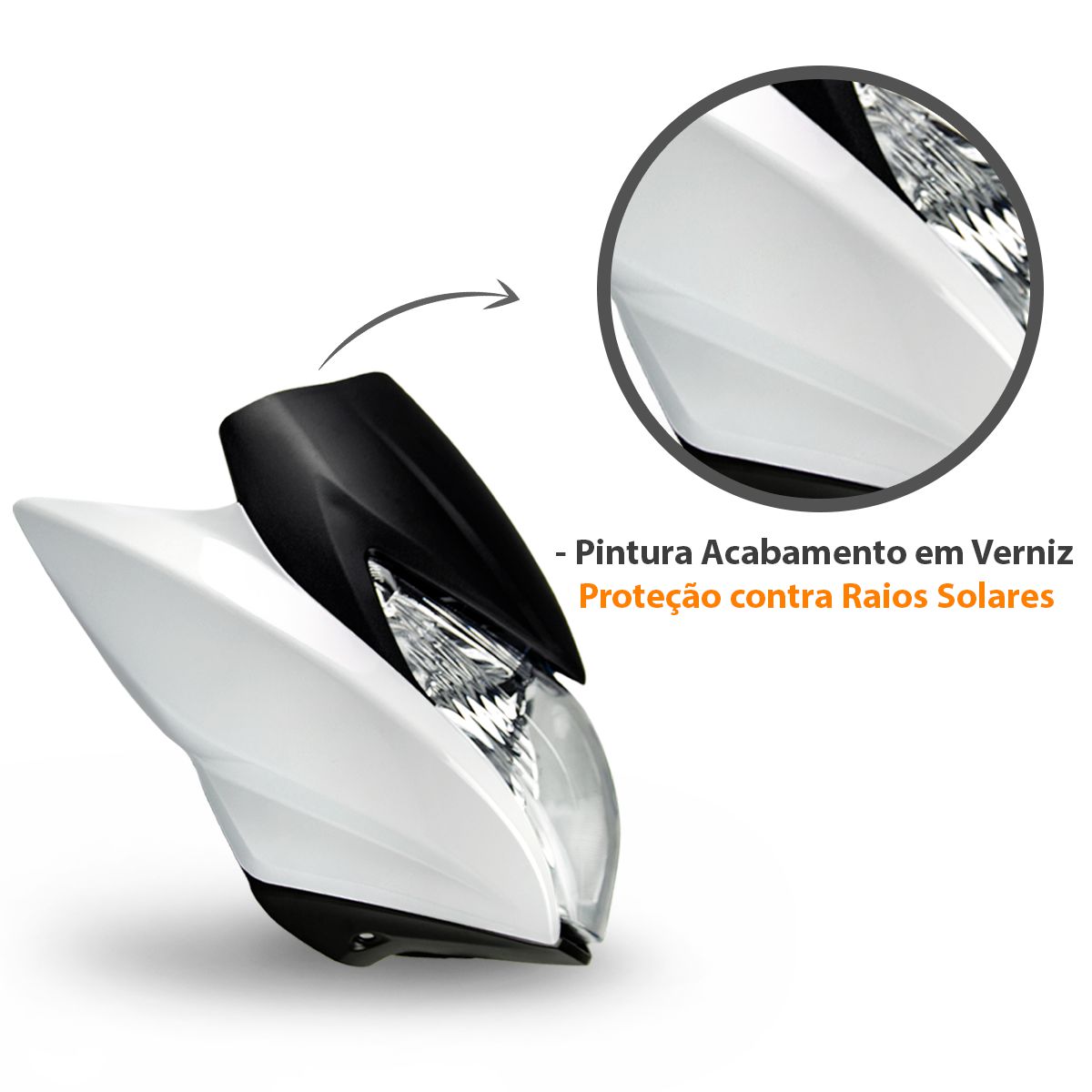 FAROL COMPL. C/ CAR. E LAT. TITAN 150 ES/KS/ES TODOS BRANCO - NAO ...