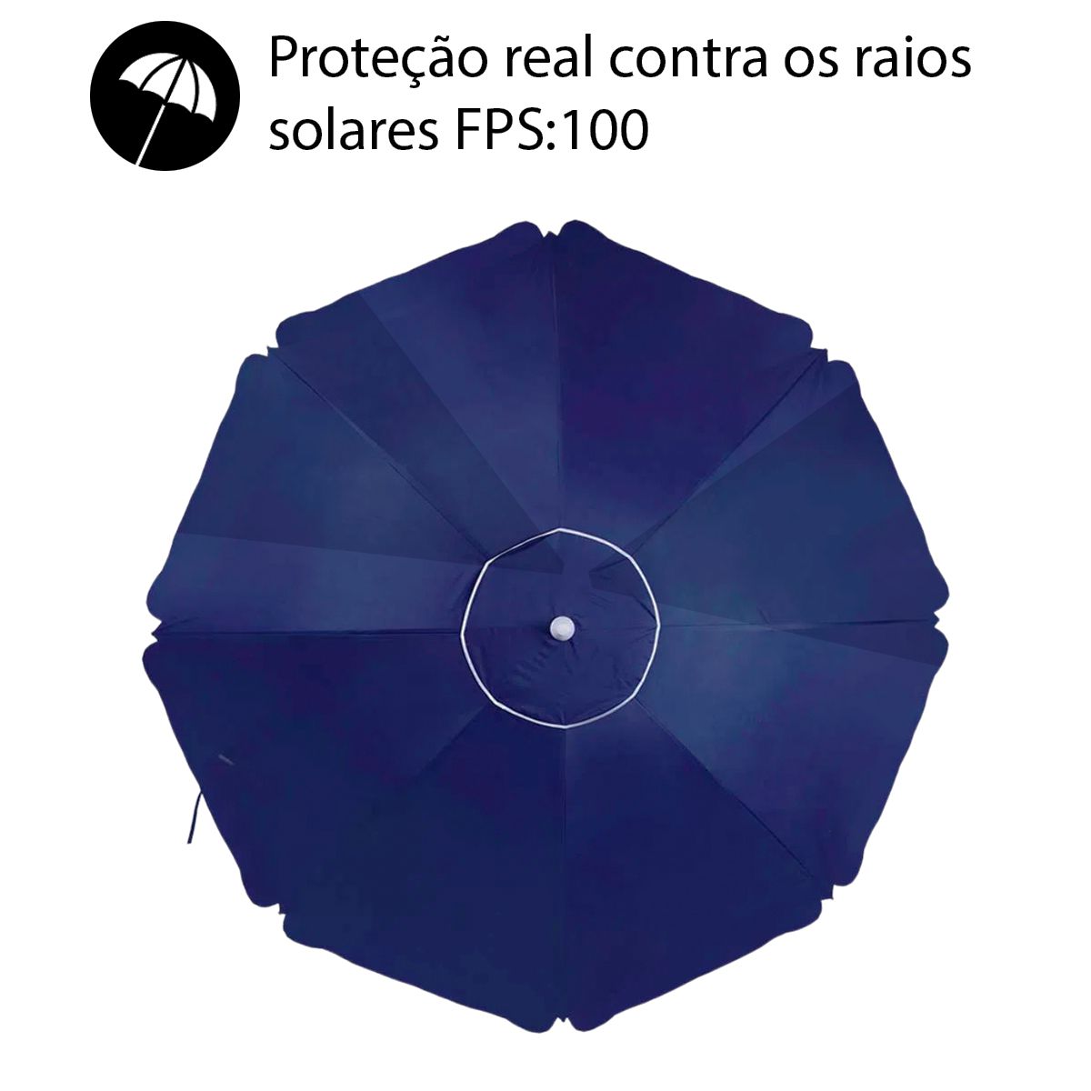 Guarda-Sol FPS 100 Em Alumínio 2,60m Poliéster Com Silvercoating Grand ...