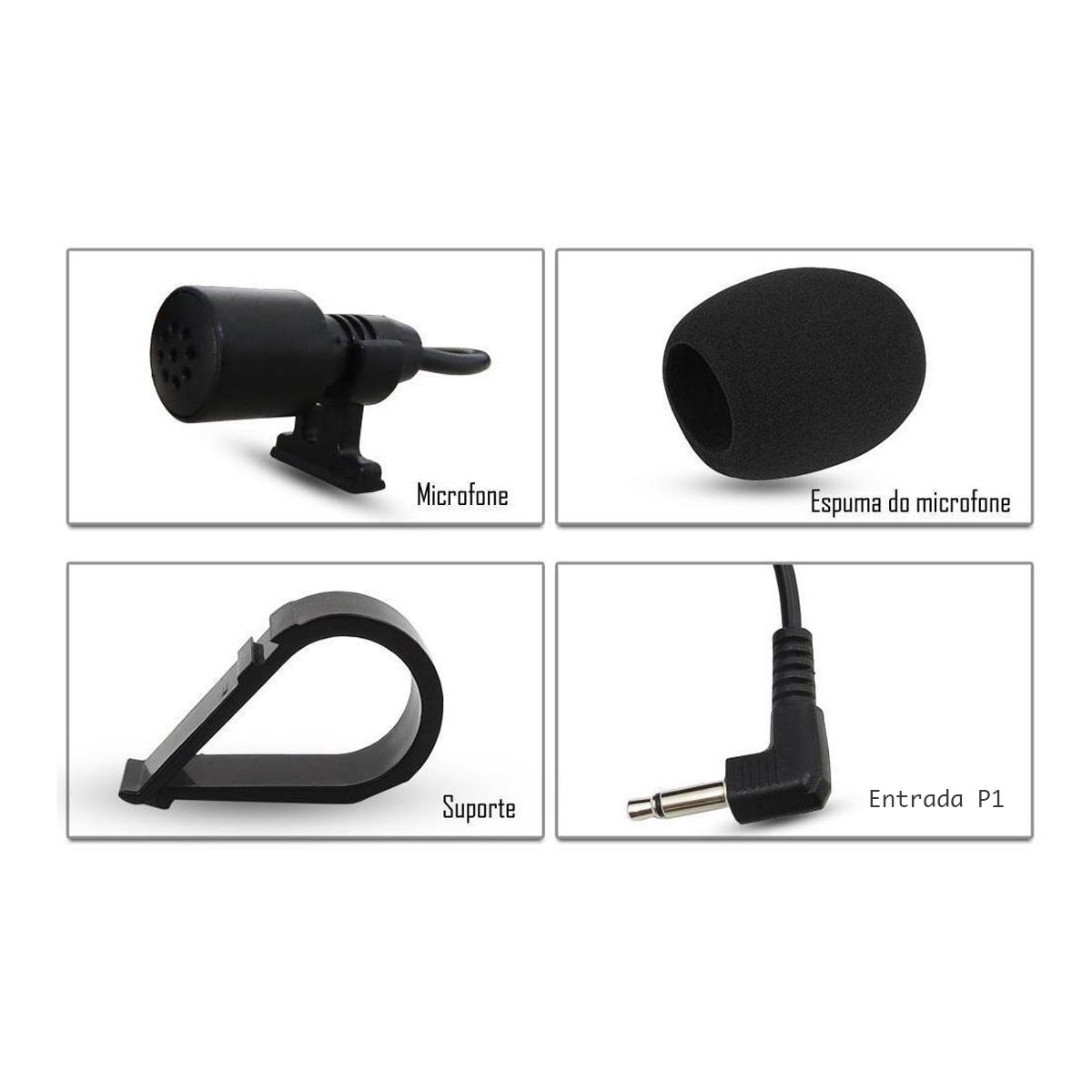 Microfone Para Multimídia Universal Conexão P2 - H-tech - Auto Equip
