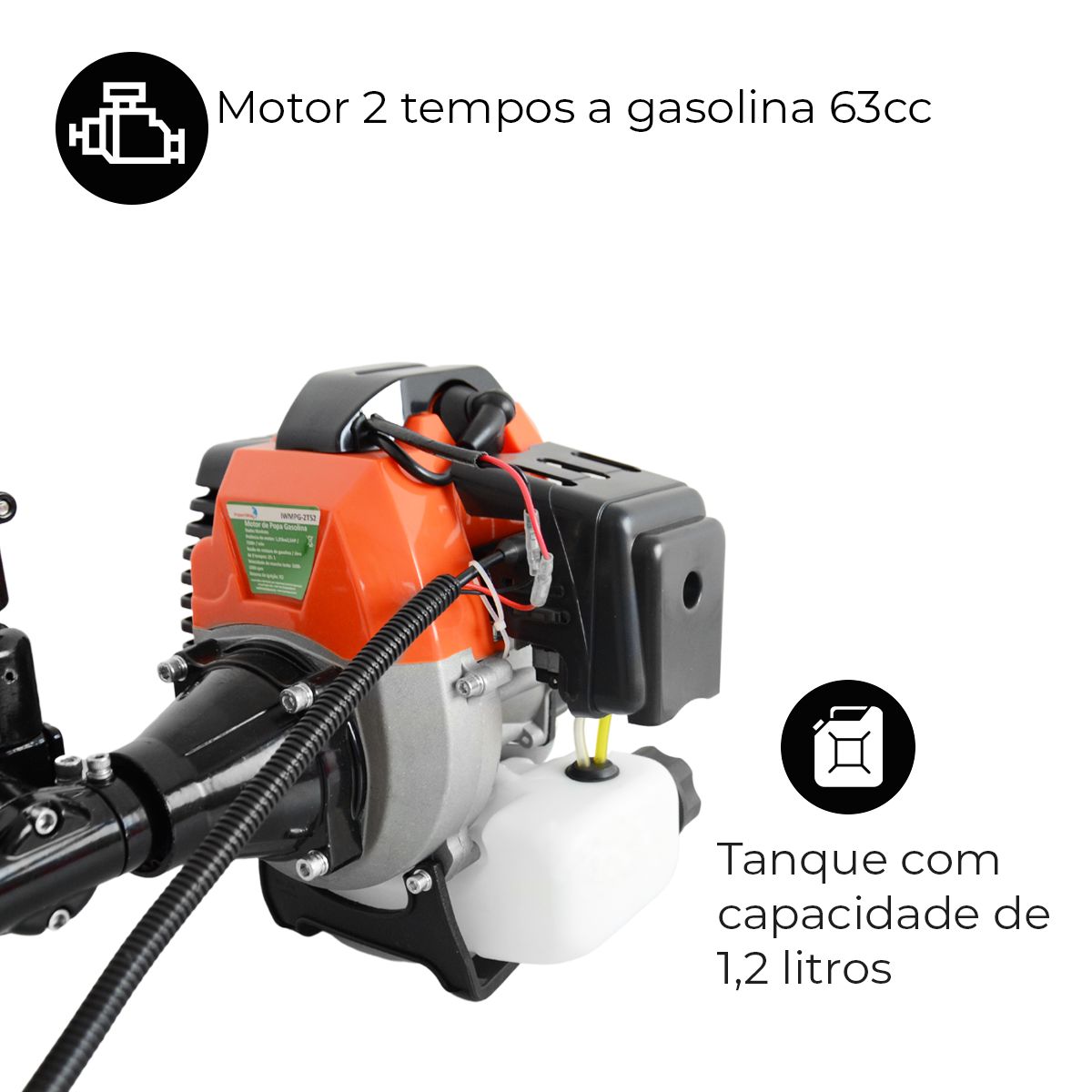 MOTOR DE POPA GASOLINA 2 TEMPOS 63CC - Auto Equip