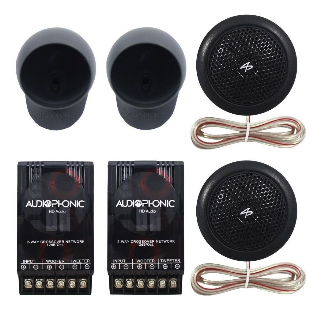 Kit Duas Vias Audiophonic 6.5 Polegadas Club K.c 6.3 160w Rms ...