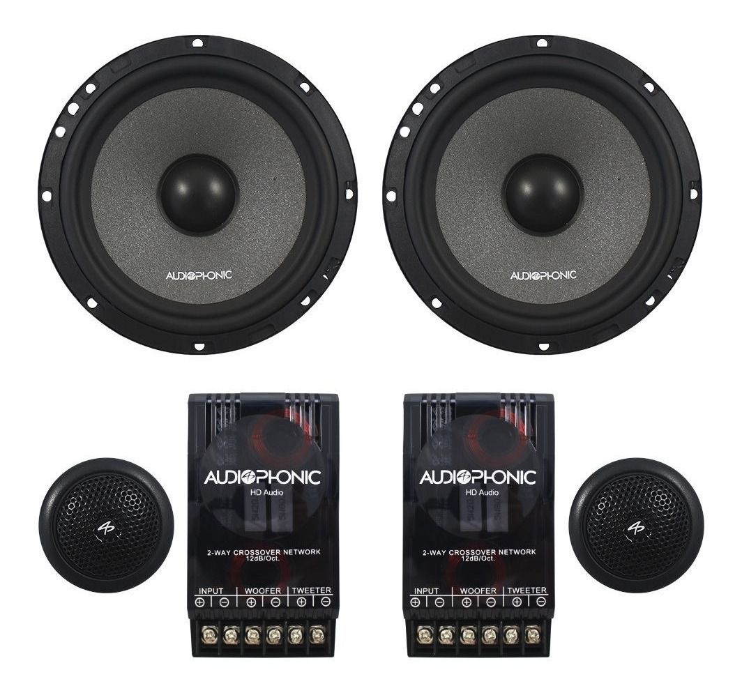 Kit Duas Vias Audiophonic 6.5 Polegadas Club K.c 6.3 160w Rms ...