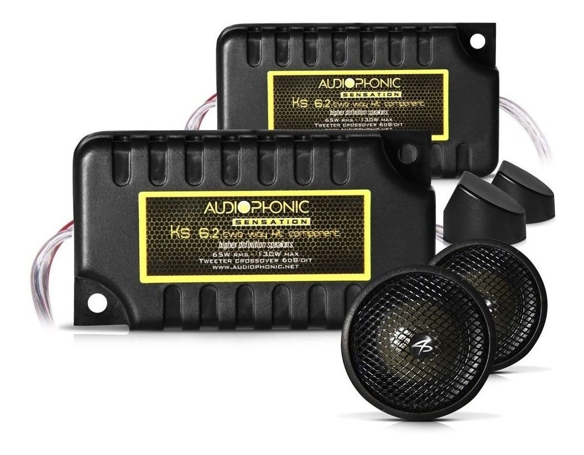 Par Mini Tweeter Audiophonic 50w Rms Domo Seda Preto - Auto Equip