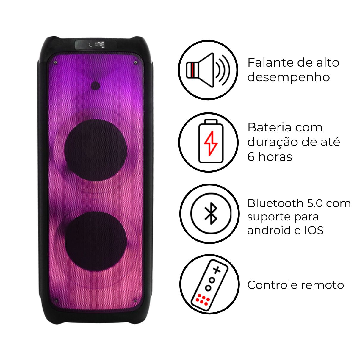 Microfone Profissional LS300 + Caixa de Som Beatbox - Auto Equip