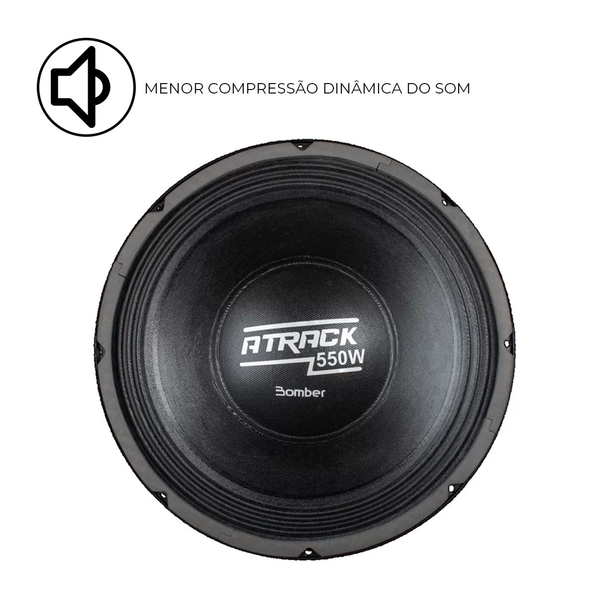 Woofer Atrack Bomber 550 Wrms 4 Ohms 12 Polegadas Som Com Alta ...