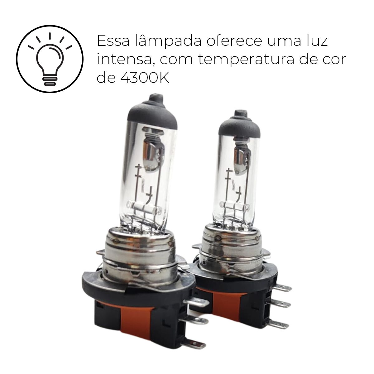 Lâmpadas Automotivas Halógenas H15 Duas Unidades 12V Potência 55-15W ...