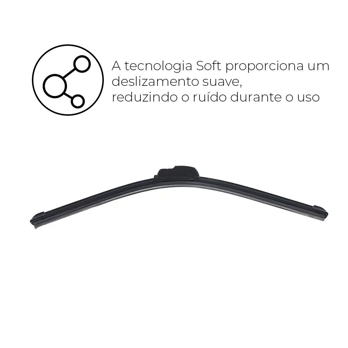 Palheta Automotiva Soft 12 Polegadas Linha Code Emborrachado Resistente Encaixe Gancho Perfeito ...