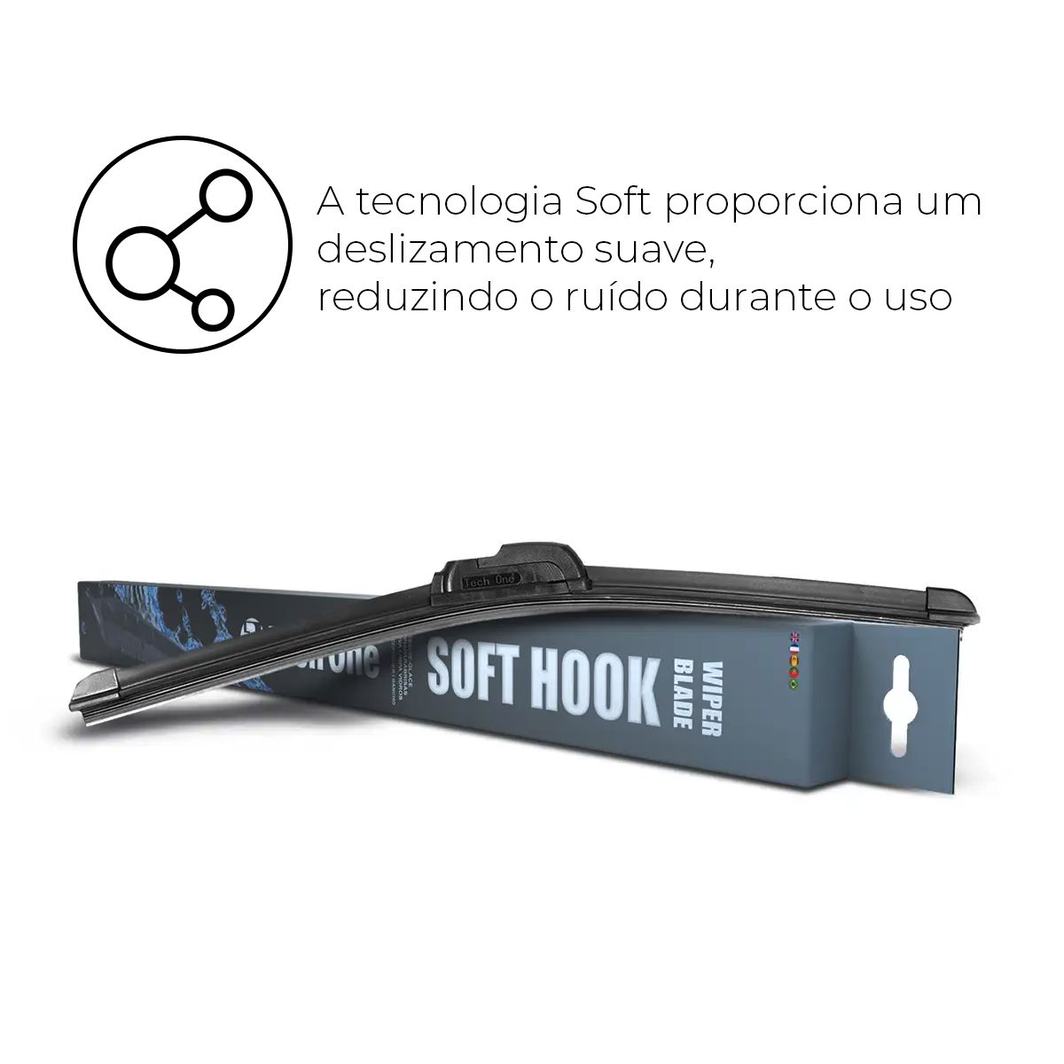 Palheta Automotiva Soft Hook 15 Polegadas Linha Code Deslizamento Suave Haste Maleável Tech One ...