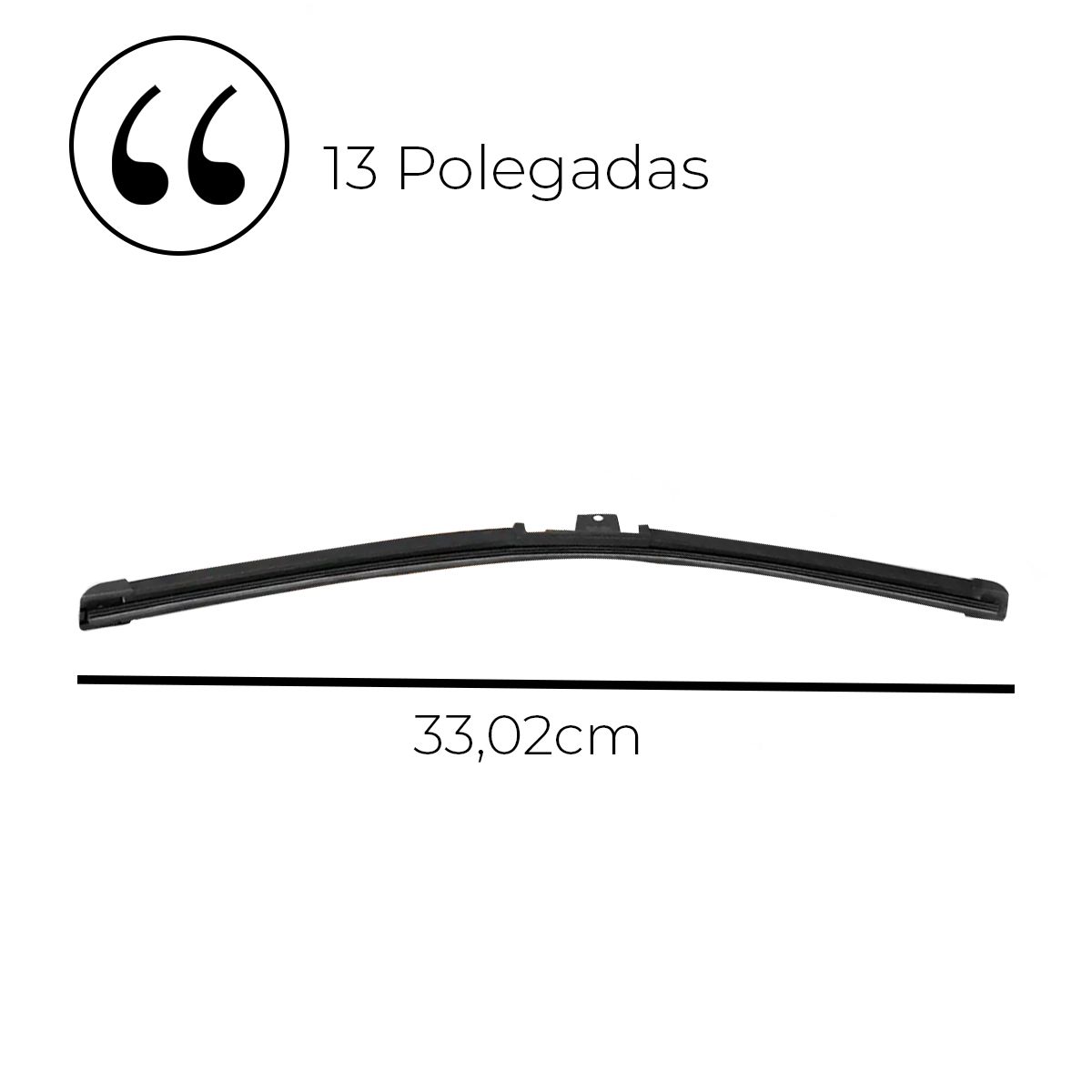 Palheta Automotiva Traseira DTL 13 Polegadas Durável E Resistente Evita Riscos Com Encaixe Sob ...