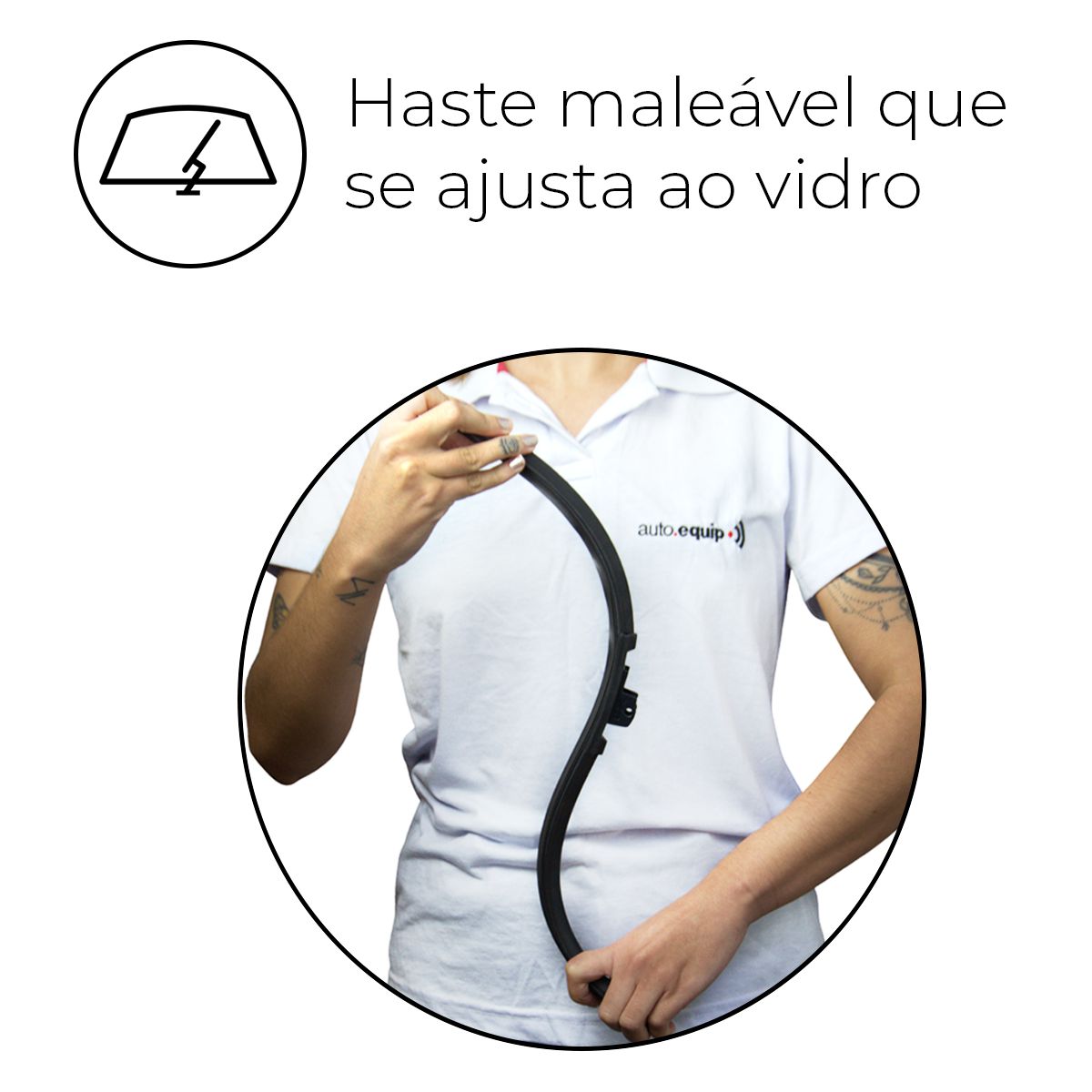 Palheta Automotiva Linha Code Soft Compatível Com 24 Polegadas Encaixe DTL Sob Medida Para O ...