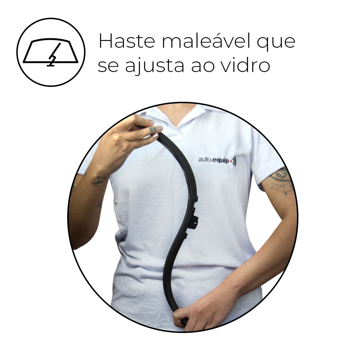 Palheta Automotiva Soft Linha Code Tamanho De 16 Polegadas Encaixe Sob Medida Haste Maleável Se ...