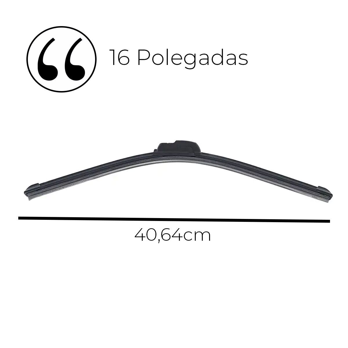 Palheta Automotiva Soft Linha Code Tamanho De 16 Polegadas Encaixe Sob Medida Haste Maleável Se ...