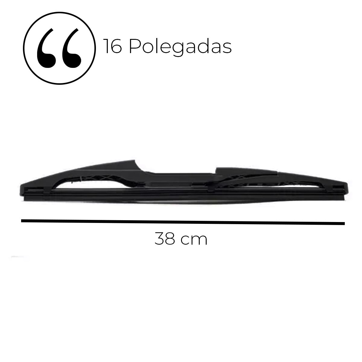 Palheta Automotiva 16 Polegadas TB/DTL Traseira Carenada Linha Code Haste Maleável Que Se Ajusta ...