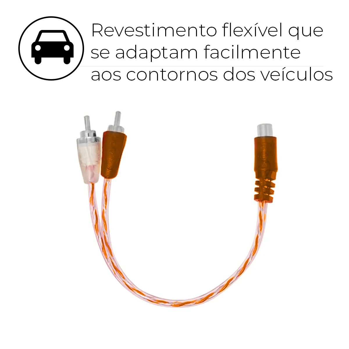 Cabo Rca Svart Tech One Laranja Injetado 4mm Plug Em Metal Revestimento ...