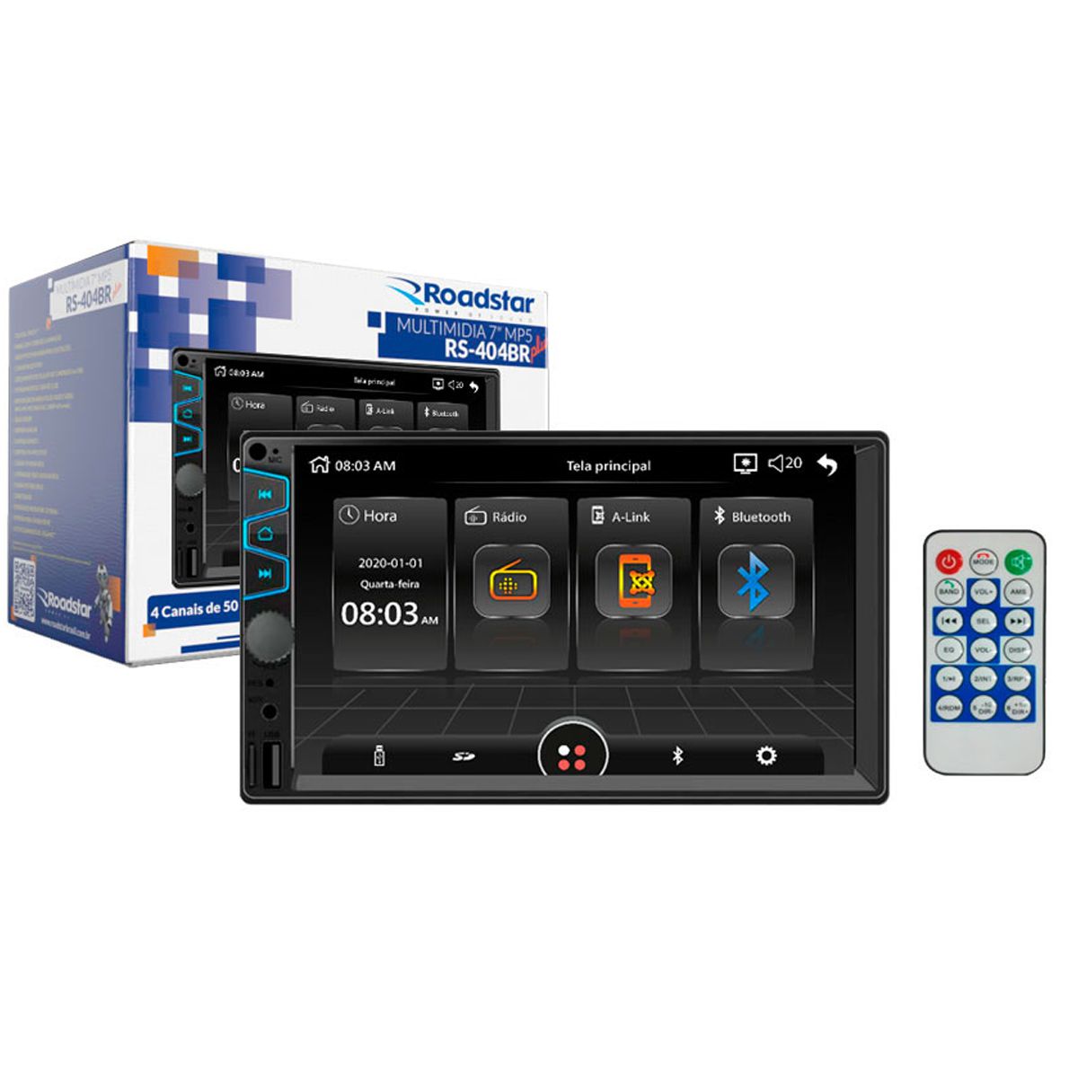 Central Multimídia 7 Polegadas Com Espelhamento de Celular + Câmera De ...