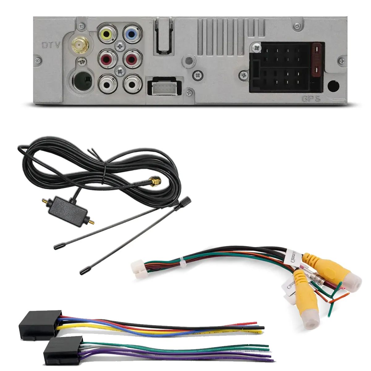 Multimídia DVD Tela Retrátil 1 Din 7 Polegadas Com Tv Digital e Touch ...