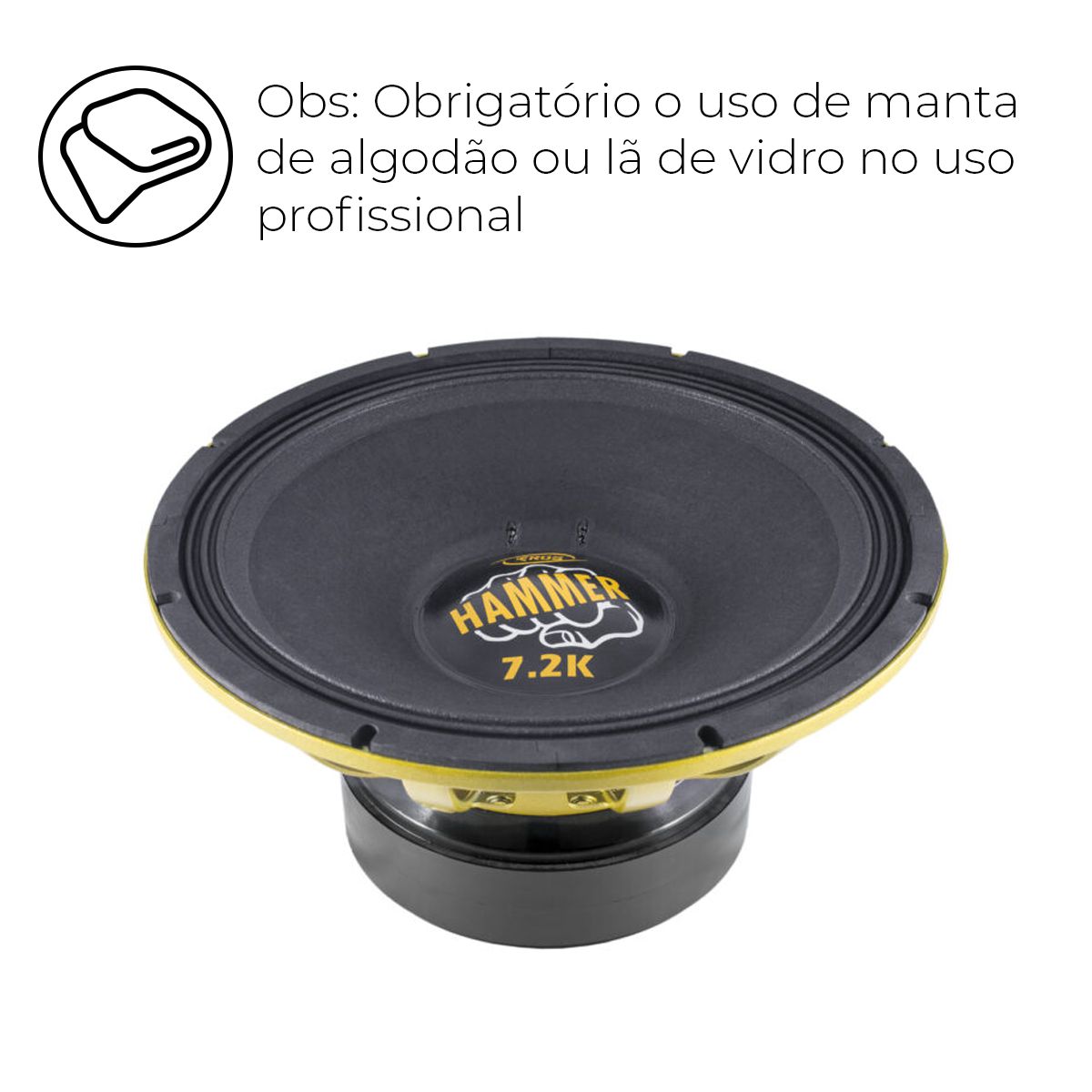 Alto Falante 12 Polegadas Potente Hammer Xbass Eros Com Potência De 3.600w RMS E Impedância ...