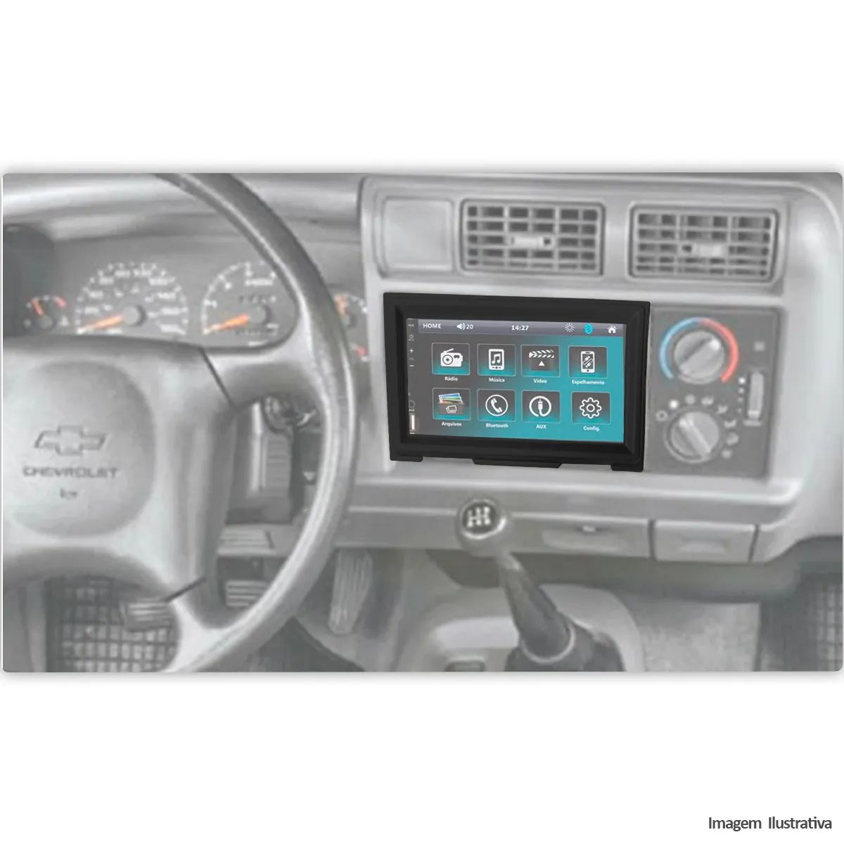 Moldura Dvd Multimídia 2 Din S10 Blazer 1995 A 2000 Preta - Auto Equip