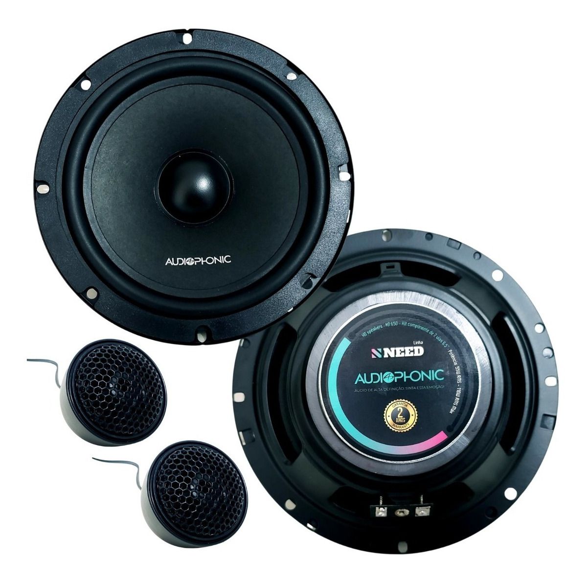 Kit 2 Vias Audiophonic Novo Need Kn650 6 Polegadas 110w Rms - Auto Equip
