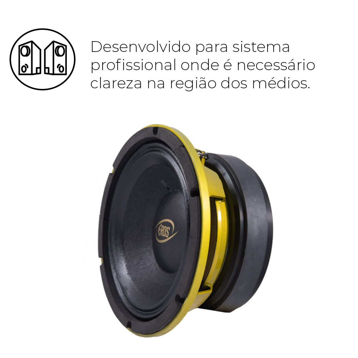 Alto Falante Eros E408 Pro 8 Polegadas 400w RMS Impedância Nominal 8 ...