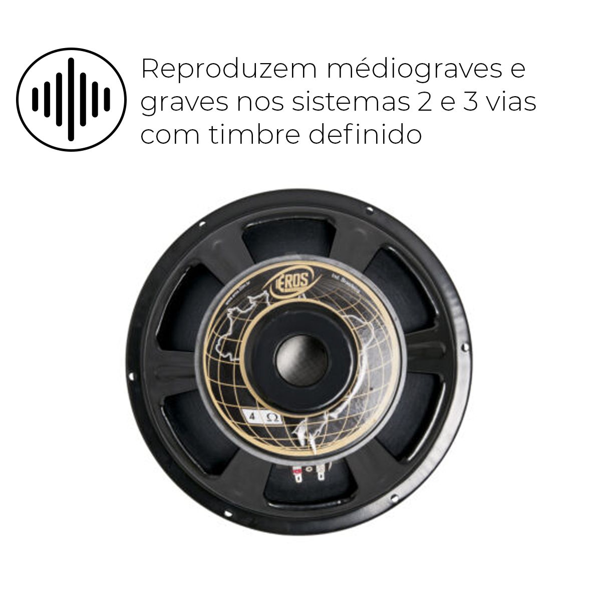 Alto Falante 12 Polegadas Eros Potência 400w RMS Bobina Com Fio ...