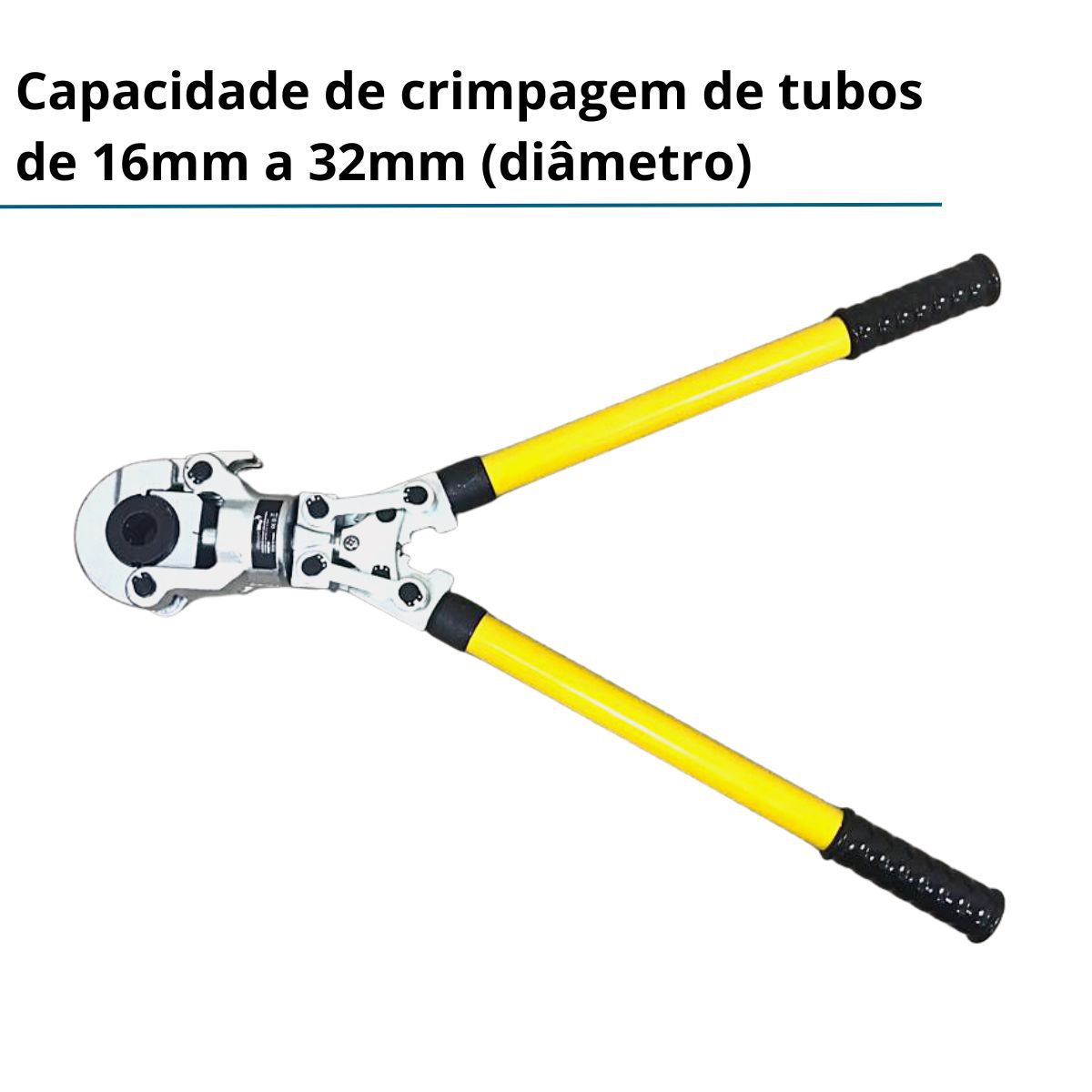 Alicate De Prensar Tubo Pex e Conexões Profissional Com 4 Matrizes 16 a ...