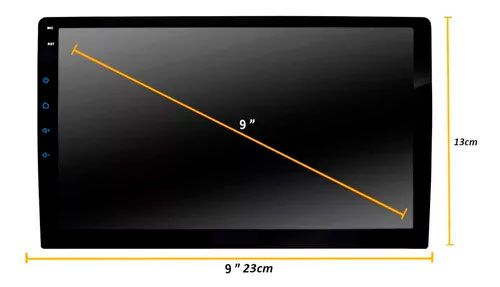 Central Multimidia 9" 1 din Android 2 H-Tech HT-9823CA GPS Bluetooth CarPlay/Android Auto 2gb ...