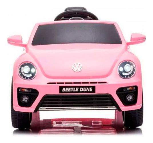 Carro Elétrico Infantil Menina New Beetle Fusca Rosa 6v Com Som Mp3 ...