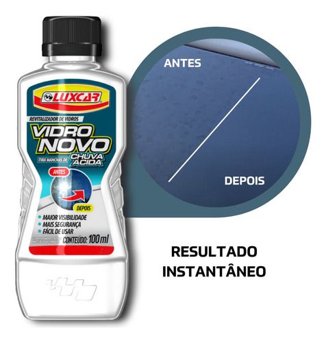 Removedor Limpador de Chuva Ácida e Repelente de Água Em Vidro 100ml ...