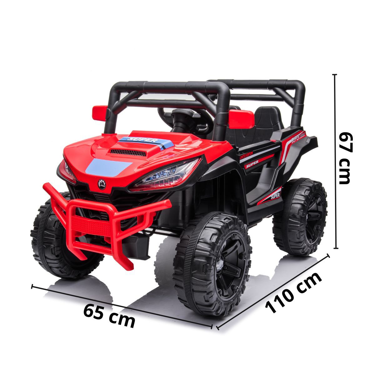 Carrinho Eletrico Mini UTV 12v Vermelho Controle Remoto Velocidade Max ...