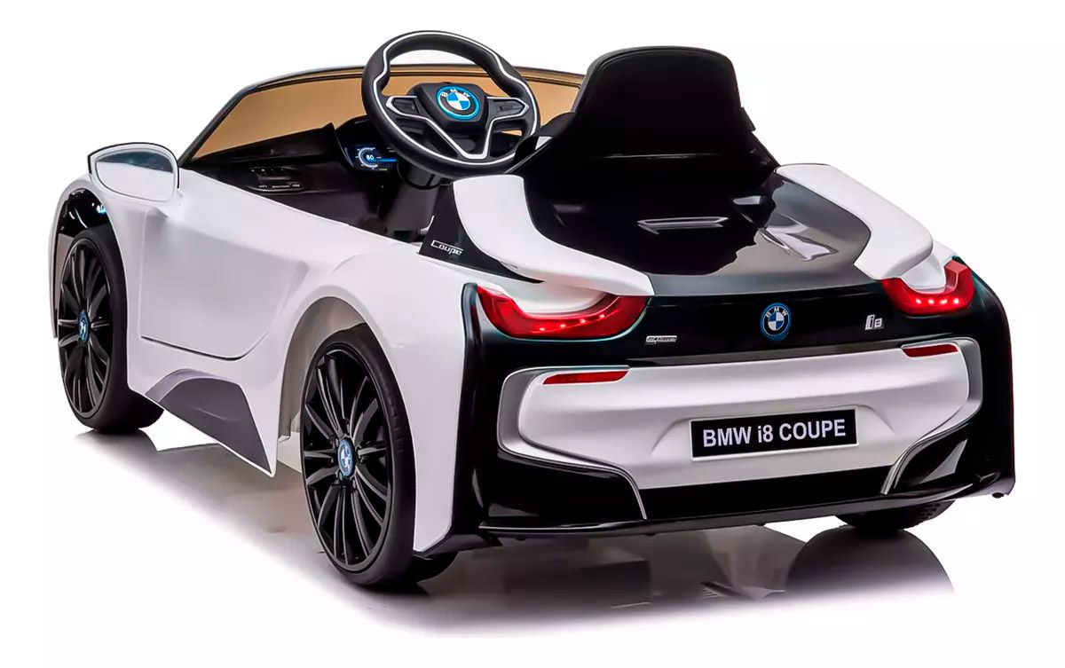 Carrinho Elétrico BMW I8 12v Branco Suporta 30kg Controle Remoto Velocidade Max 5km/h Luz Som ...