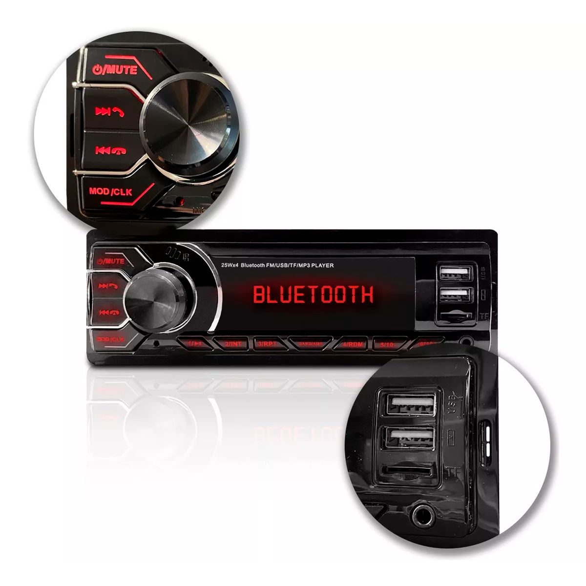 Som Automotivo Radio AM/FM First Option 5599 USB Bluetooth SD Card 4 ...