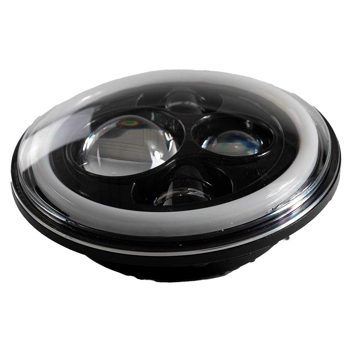 Farol Angel Eyes 40W LED 7 Polegadas DRL e Seta M7 - Auto Equip